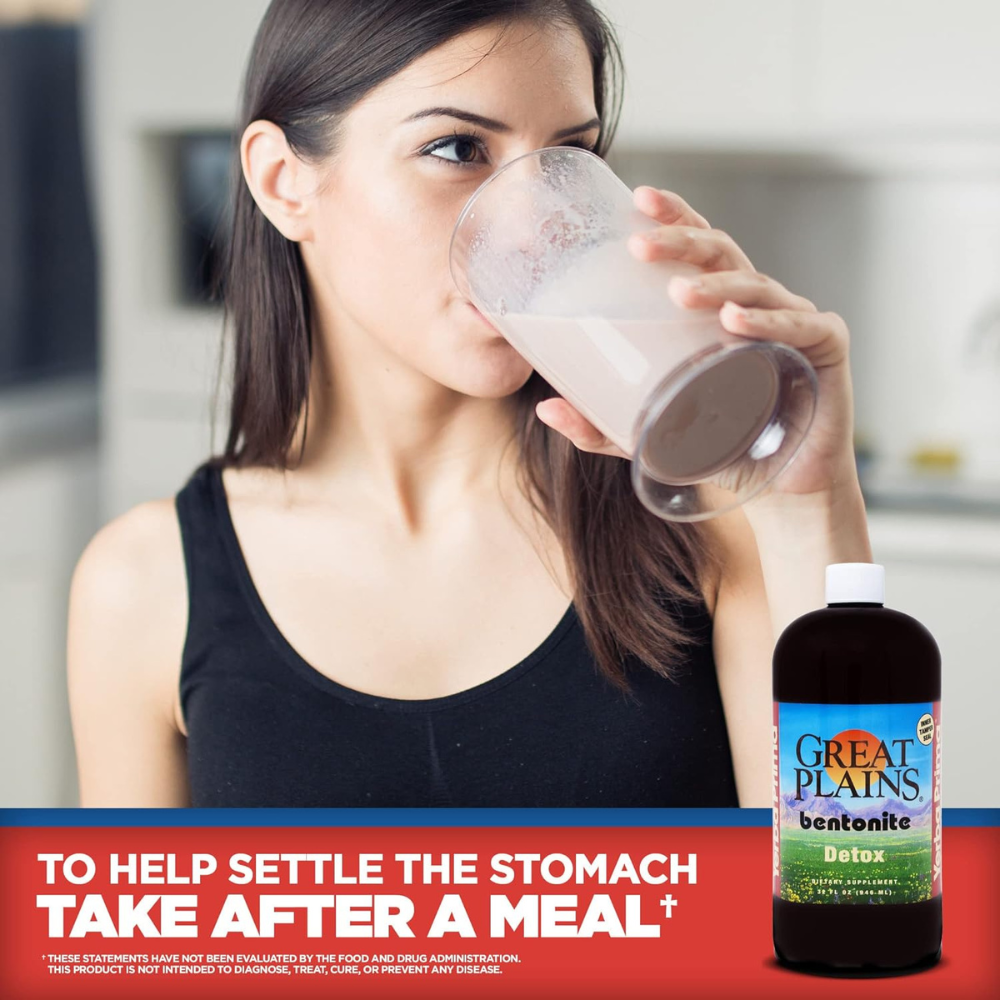 Yerba Prima Great Plains Bentonite - 32 oz - Natural Internal Liquid ...